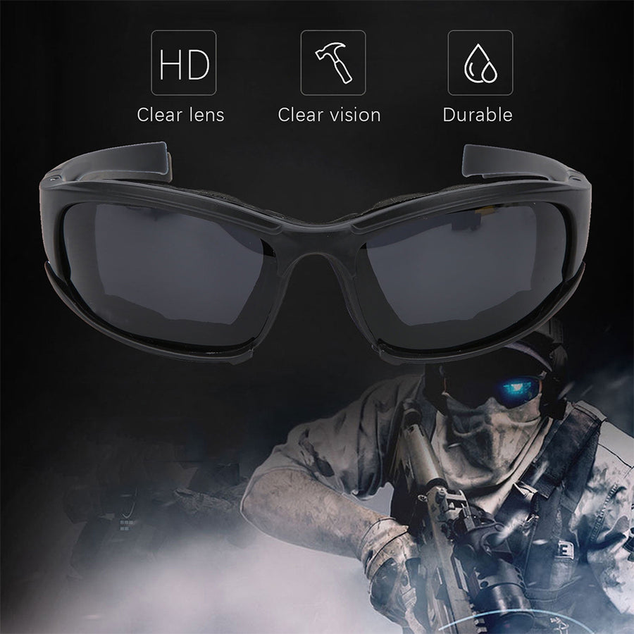 Airsoft Tactical Night Vision Goggles Polarized 4 Lens Glasses CS Safe ...